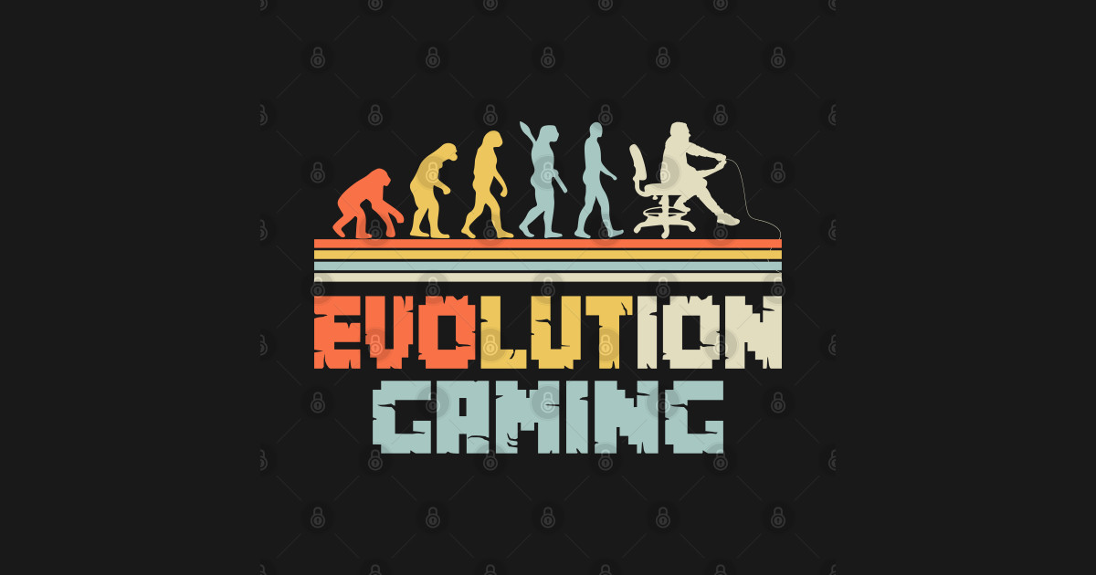 Gaming Evolution Video Gamer Funny Human Evolution Gift - Human ...