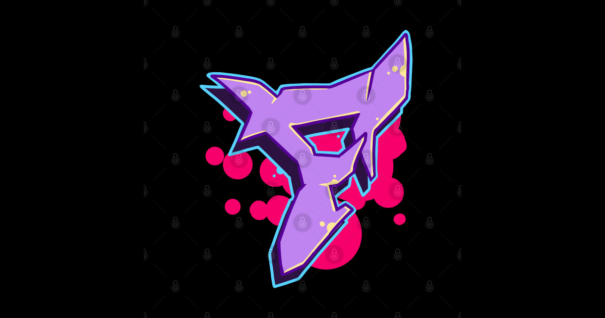 Letter F - Graffiti Street Art Style - Graffiti Letter - Sticker ...
