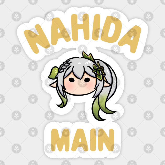 Genshin Impact Nahida main chibi head | Morcaworks - Nahida - Sticker ...