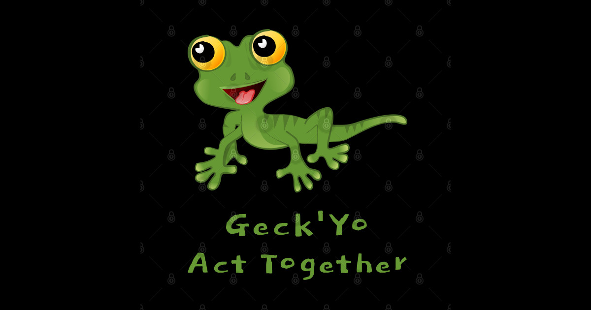 Geck 'Yo Act Together - Funny Gecko Puns - Sticker | TeePublic