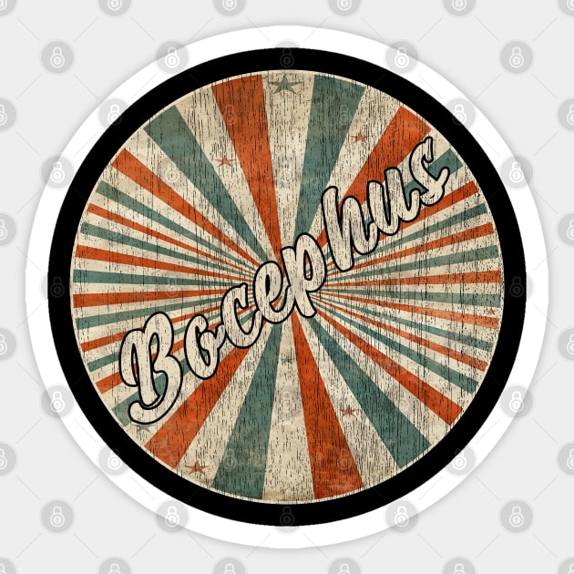 Retro Circle Bocephus - Bocephus - Sticker | TeePublic