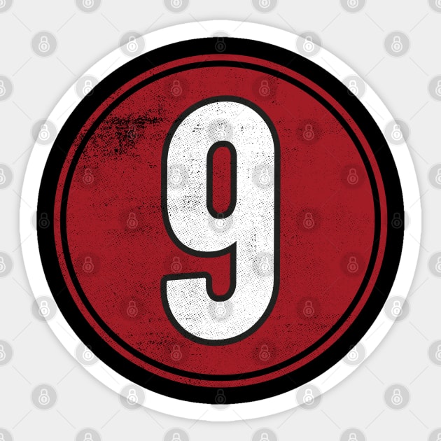 Number Nine 9 - Nine - Sticker | TeePublic