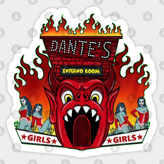 Dante's Inferno Room - Dantes Inferno Room - Sticker | TeePublic