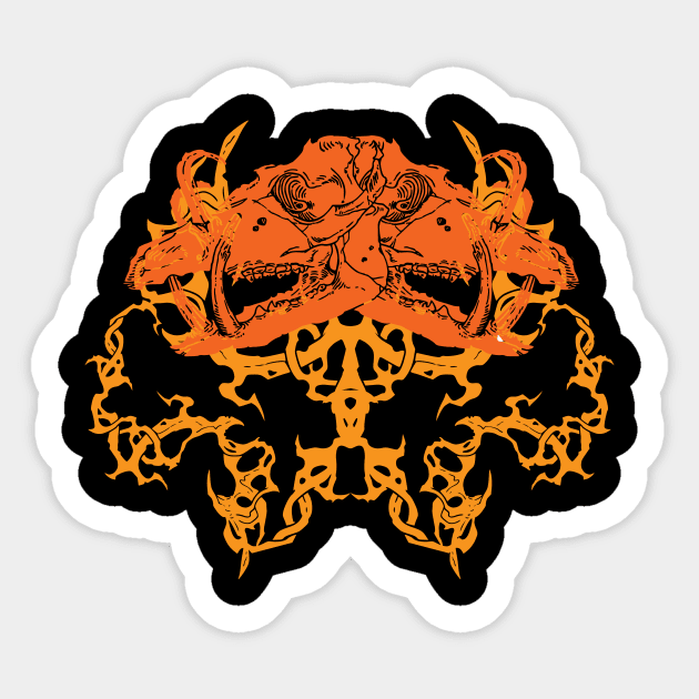 PREHISTORIC SKULLS - Skullshirt - Sticker | TeePublic