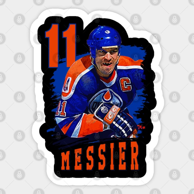 Mark messier || 11 - Hockey Player - Sticker | TeePublic