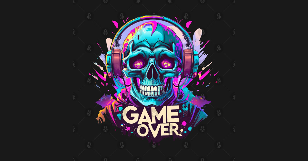 Game Over Skeleton DJ! - Skeleton - T-Shirt | TeePublic