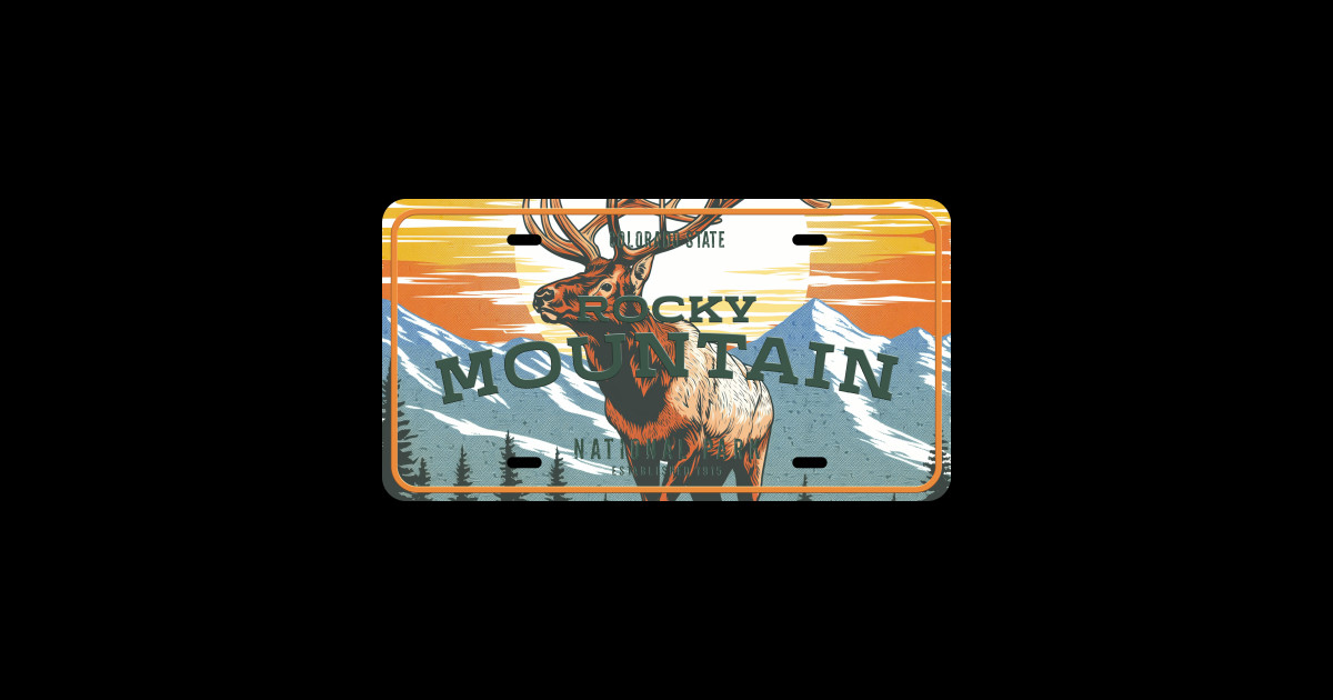 Rocky Mountain National Park License Plate - Rocky Mountain License ...