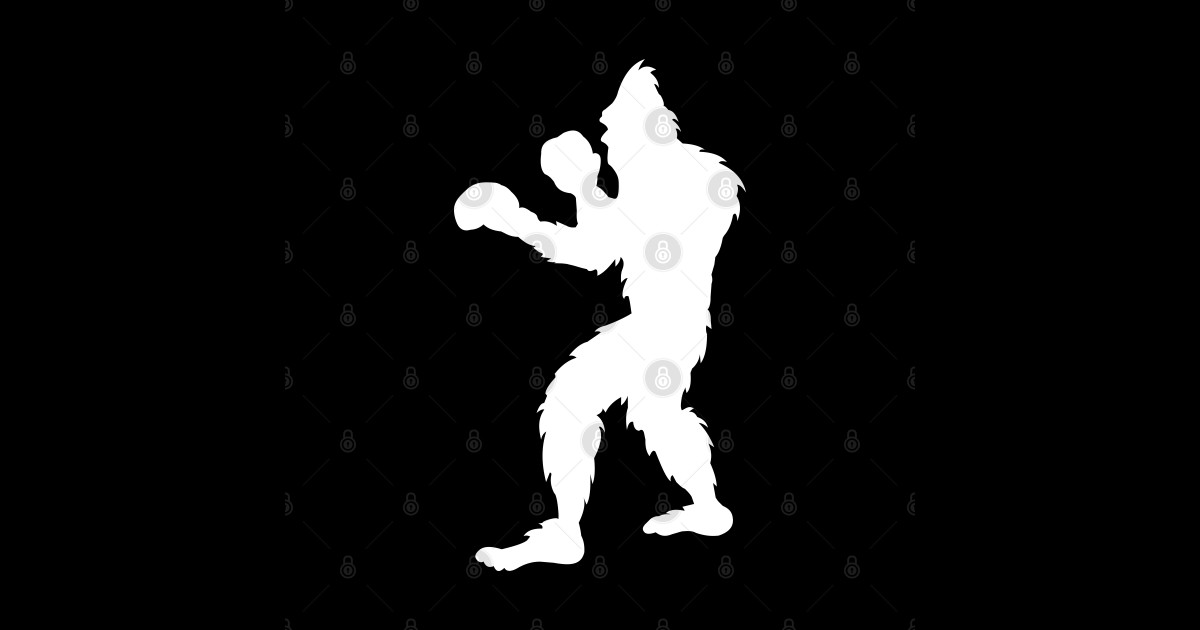 Boxing Gloves Bigfoot - Boxing - Sticker | TeePublic