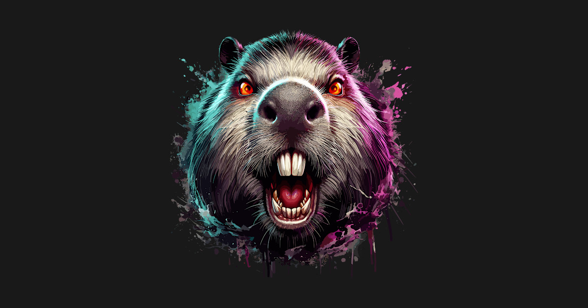 Horror Scary Capybara - Capybara - T-Shirt | TeePublic
