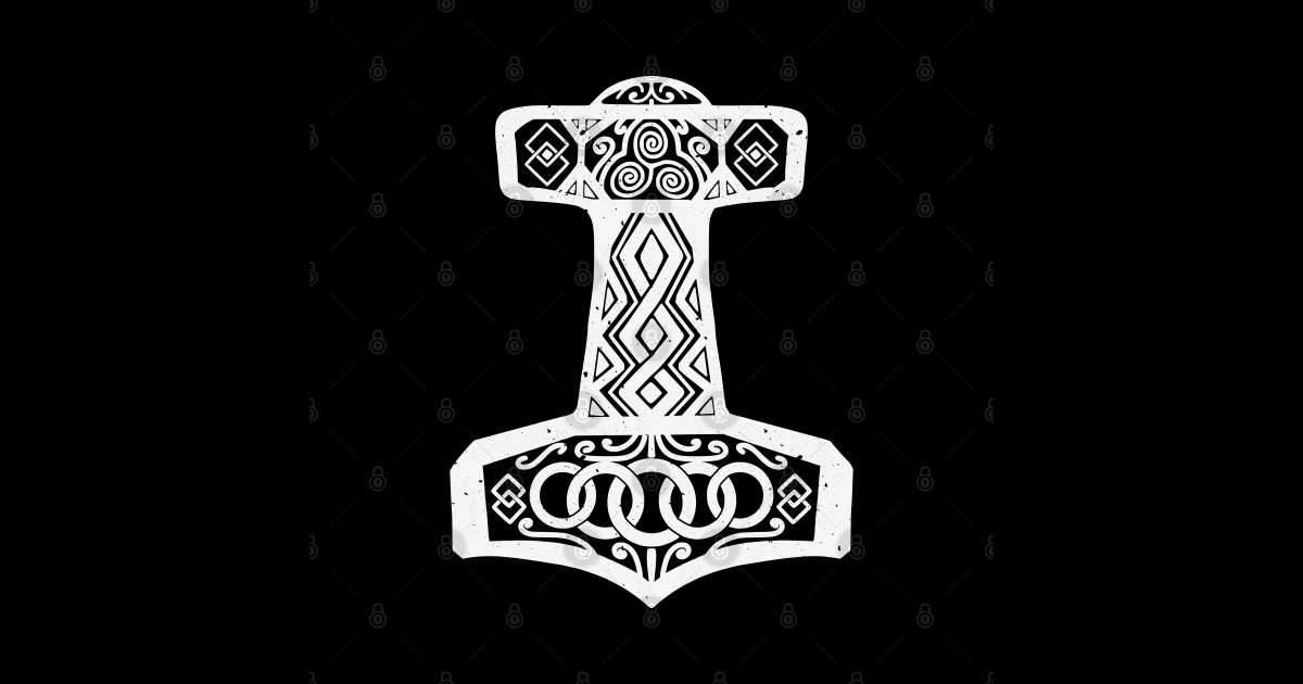 Mjolnir, Thor's Hammer - Thor - Pin | TeePublic