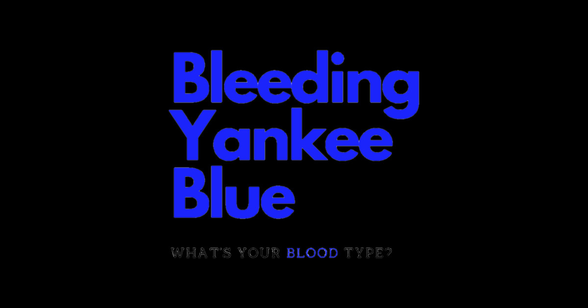 Bleeding Yankee Blue Basic Design - Yankees - Sticker | TeePublic