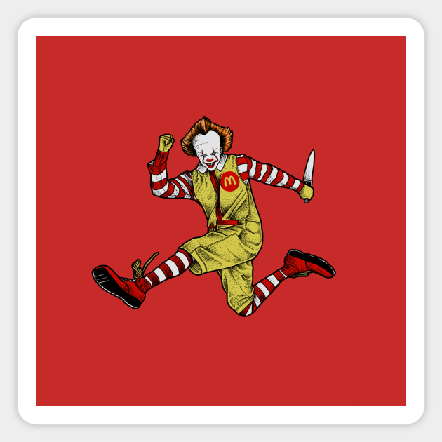 KILLER RONALD - Mcdonalds Parody - Sticker | TeePublic