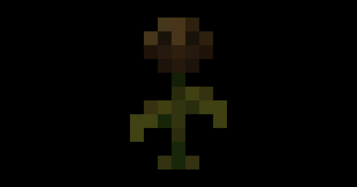 Minecraft Wither Flower - Minecraft Design - Sticker | TeePublic