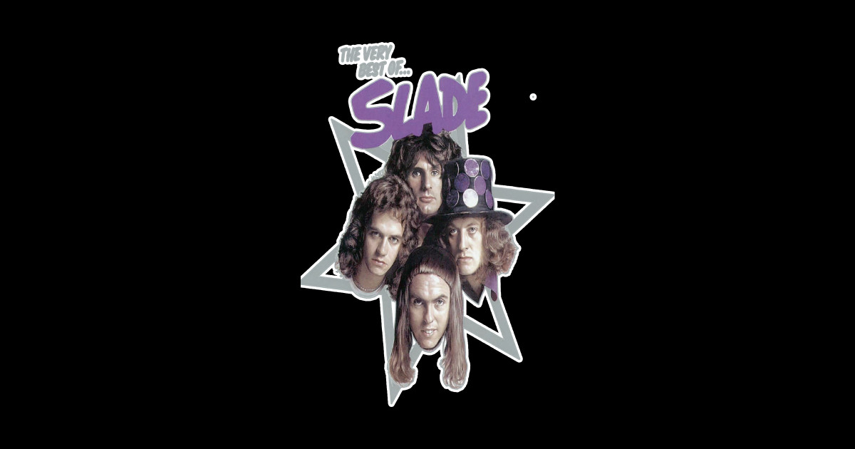 Retro english band Slade in a classic 70s - Retro - Sticker | TeePublic
