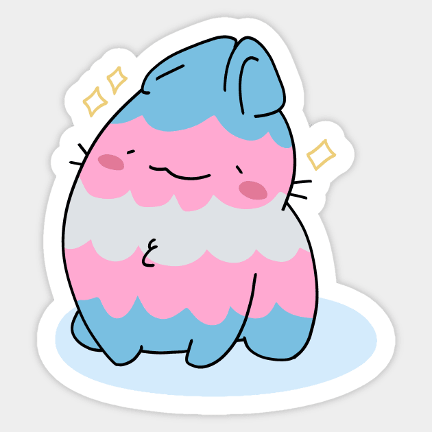 Trans Pride Rabbit - Transgender - Sticker | TeePublic