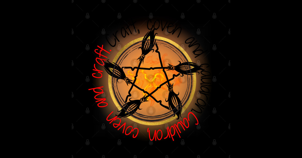 Craft, Coven and Cauldron-witch - Wiccan Symbol - Sticker | TeePublic