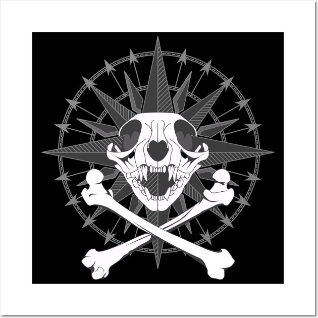 Cat Skull Compass Rose - Skull And Crossbones - Posters and Art Prints ...