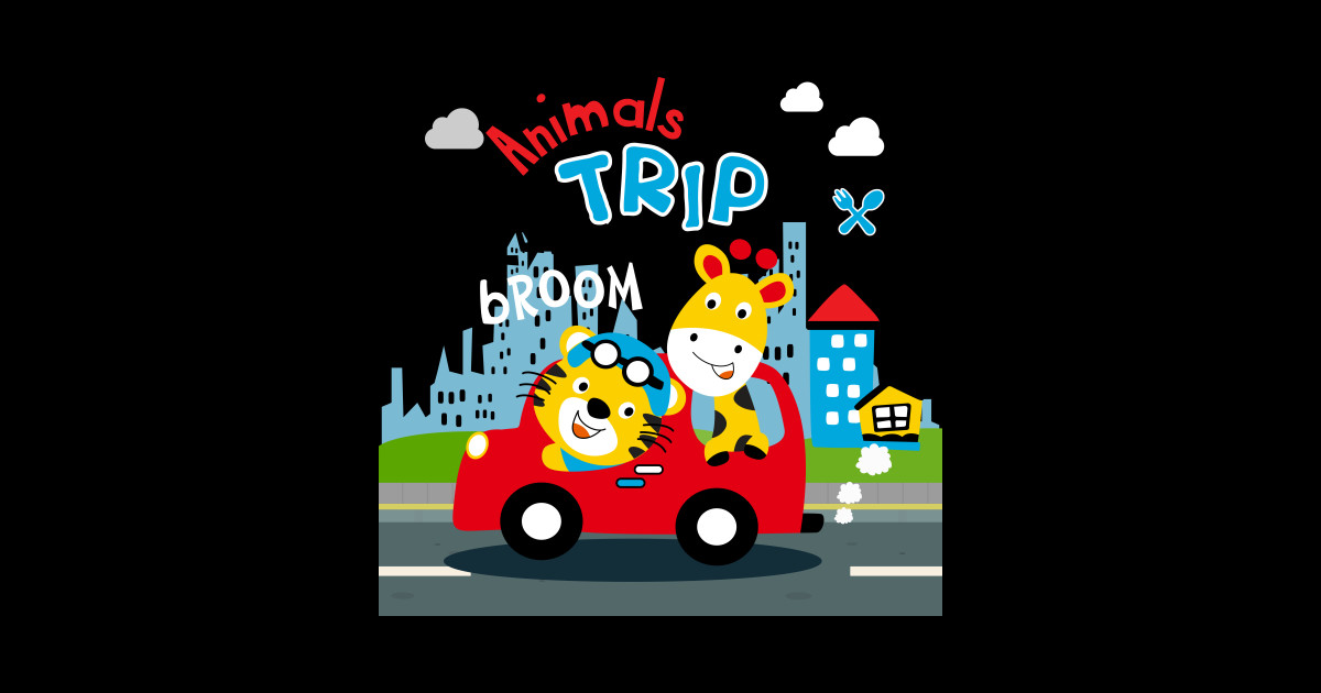 Animals Trip – Fun & Playful Cartoon Design for Kids - Kids Fashion ...