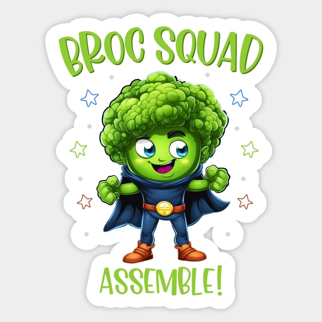 Broc Squad, Adorable Vegan Broccoli Hero for Plant-Based Fun - Vegan ...