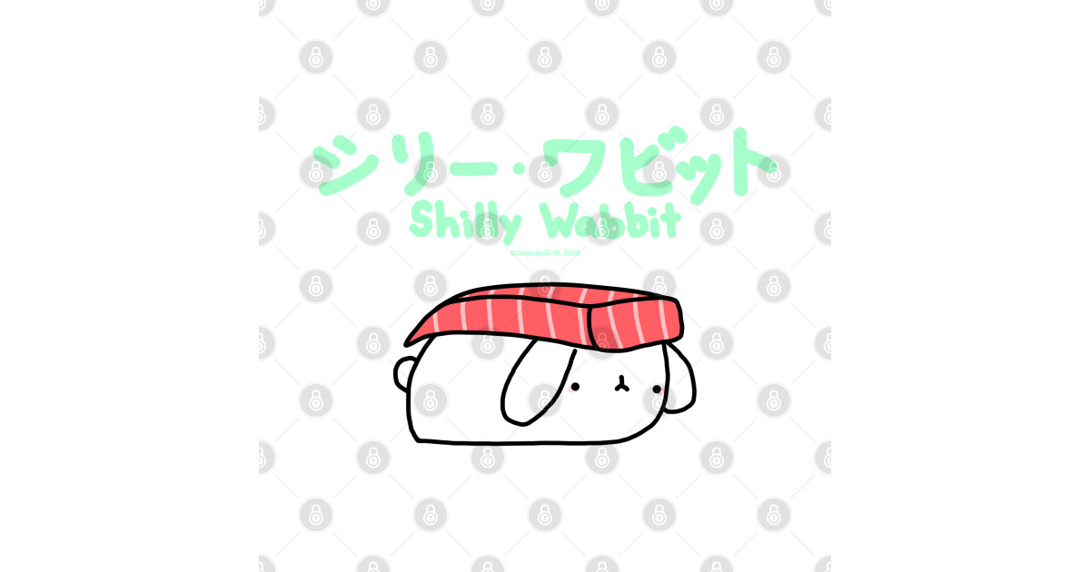 [Shilly Wabbit] Baby Lop Bunny Rabbit Dressing Up As A Tuna Nigiri ...