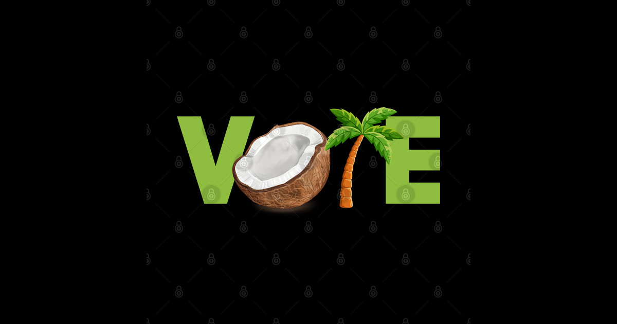Vote Coconut Tree! - Kamala Coconut Tree - Sticker | TeePublic