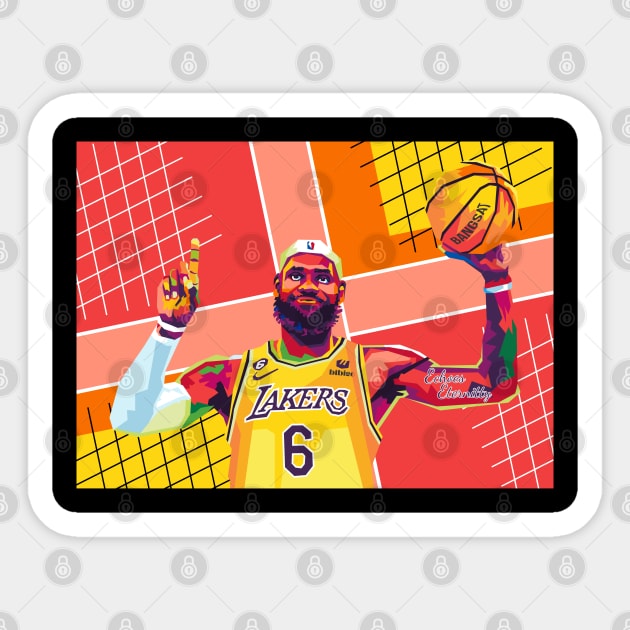 king james pop art - King James - Sticker | TeePublic