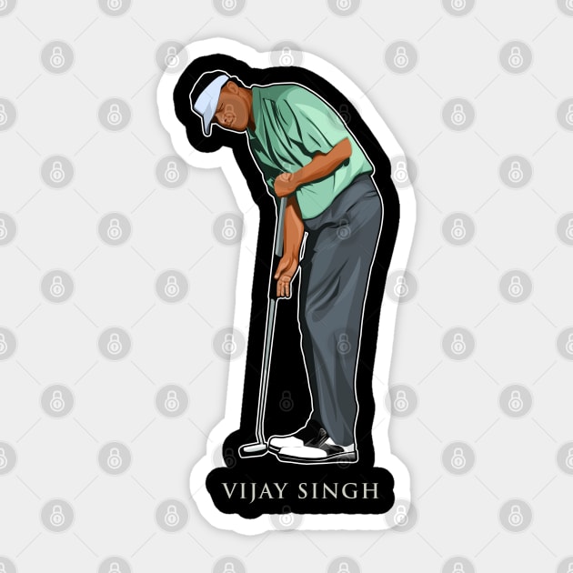 Vijay Singh Golf Legends - Vijay Singh - Sticker | TeePublic