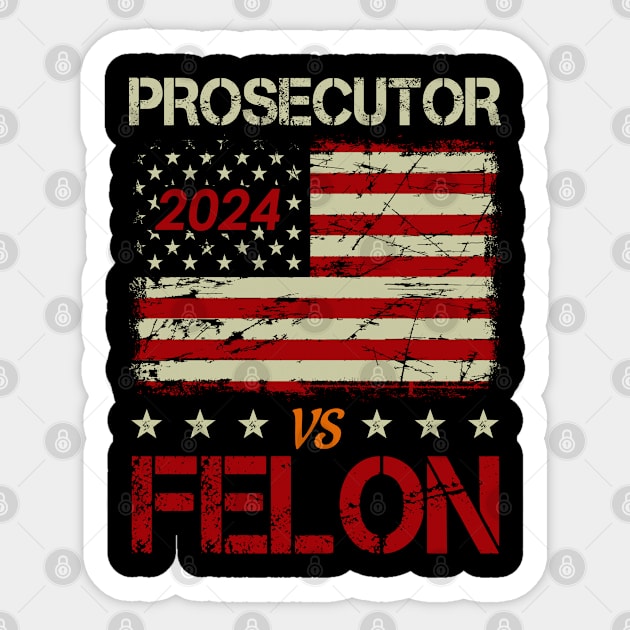 Prosecutor vs Felon 2024 Retro Stripe Voting Election 2024 - Prosecutor ...