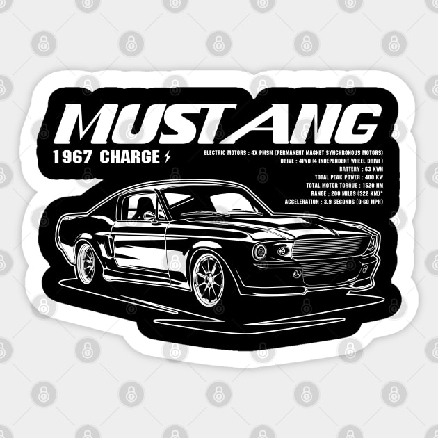 Mustang 1967 Charge - Ford Mustang - Sticker | TeePublic
