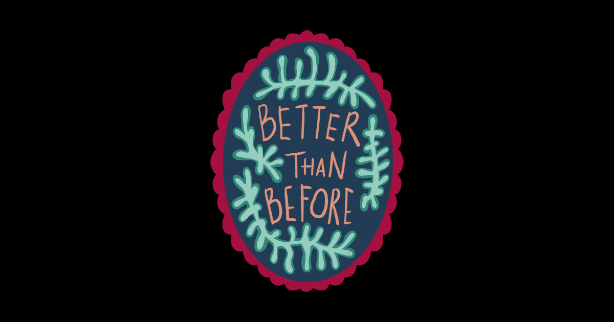 Cameo design "Better than before" - Simple Cameo Print - Sticker ...