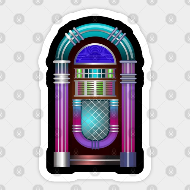 Jukebox Music Retro Vintage - Jukebox - Sticker | TeePublic