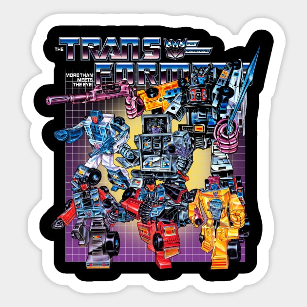Transformers G1 Stunticons team - Transformers - Sticker | TeePublic