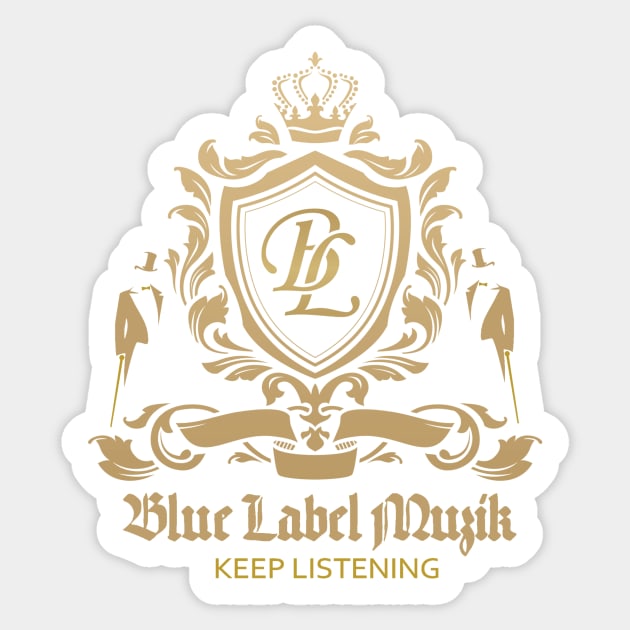 Blue Label Logo - Music Studio - Sticker | TeePublic