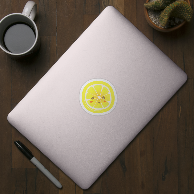 Sad Lemon - Fruit - Sticker | TeePublic
