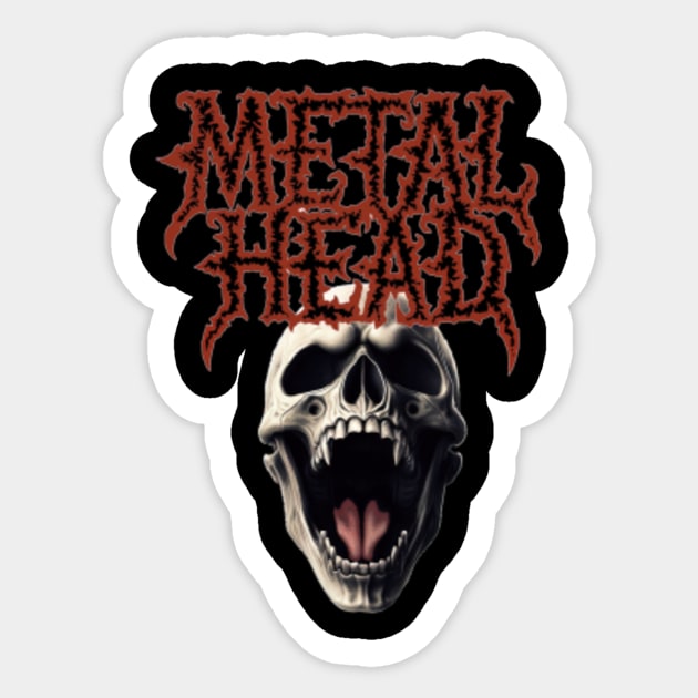 Metal Head Screaming Skull - Metal Head Screaming Skull - Sticker ...