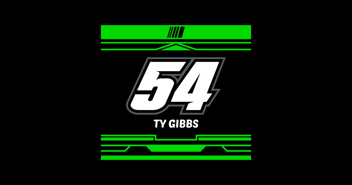 Ty Gibbs white and green #45 2024 NASCAR art design - Ty Gibbs ...