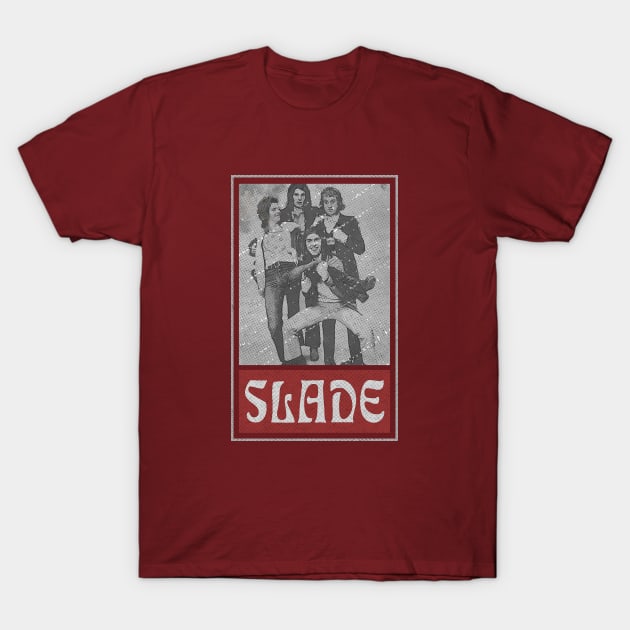 Slade 70s Retro Style Banner Fan Art - Slade - T-Shirt | TeePublic