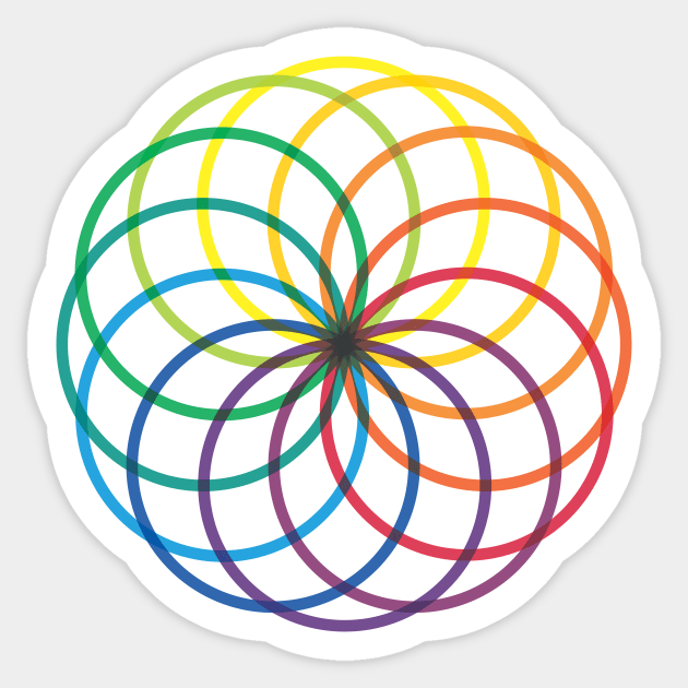 Color Rings - Colorful - Sticker | TeePublic