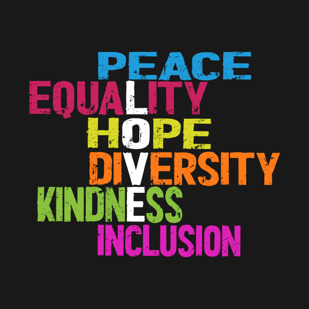 Peace Love Equality Diversity Human Rights - Kindness Peace Equality ...