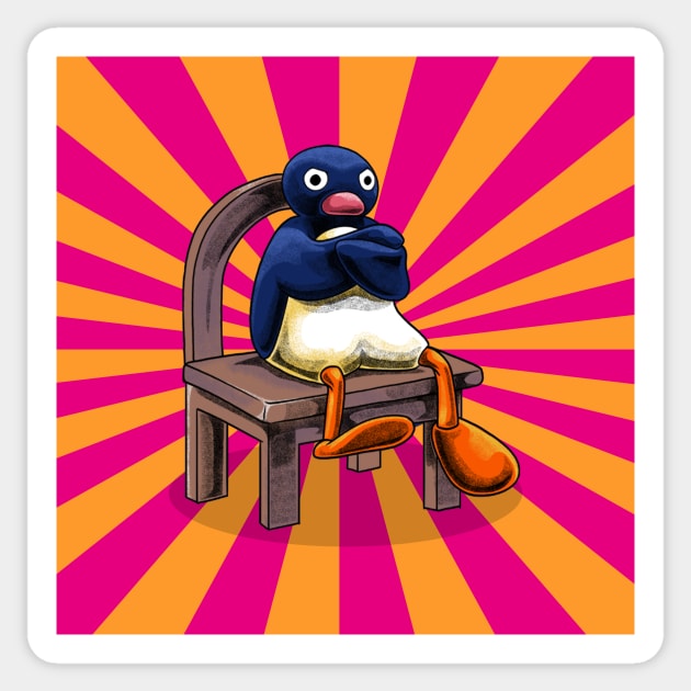 Angry Pingu Meme - Angry Pingu Meme - Sticker | TeePublic