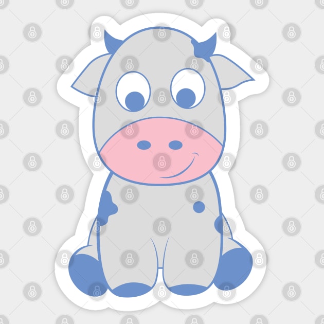 cute baby cow - Calf - Sticker | TeePublic