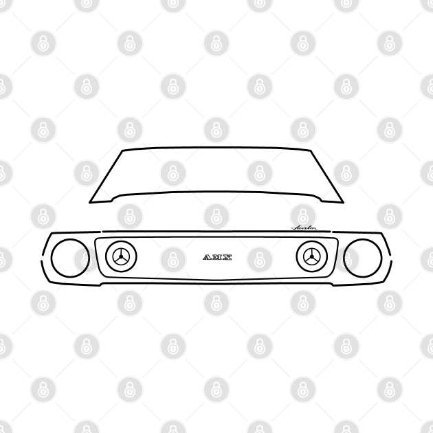 1973 AMC Javelin classic car outline graphic (black) - Classic Car - T ...