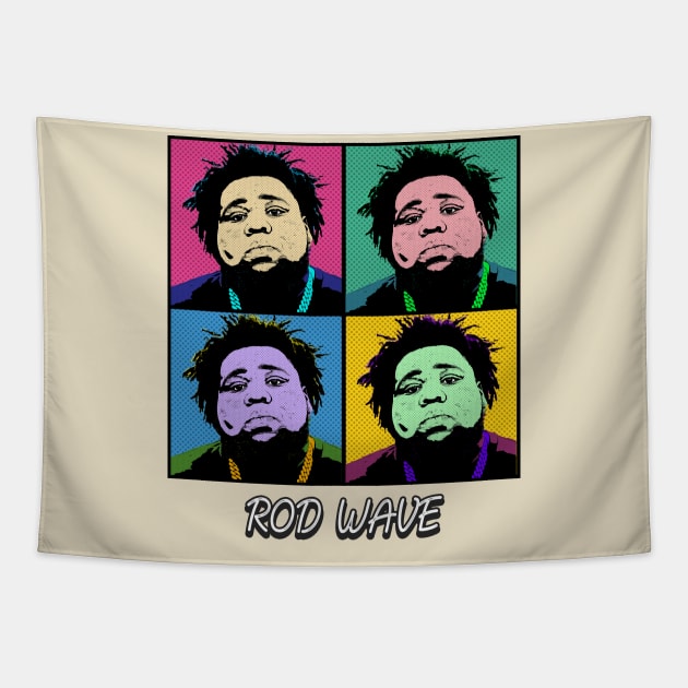 Rod Wave 80s Pop Art Style - Rod Wave - Tapestry | TeePublic