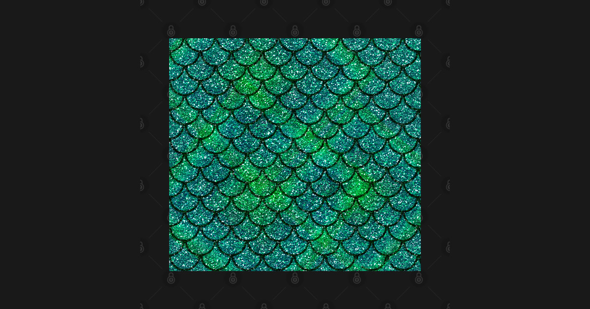 Sparkly Mermaid Scales Faux glitter - Fake Glitter - T-Shirt | TeePublic