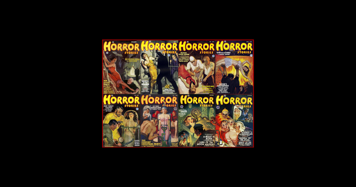 Vintage Horror Magazine Cover Collage - Horror Movies - Posters and Art ...