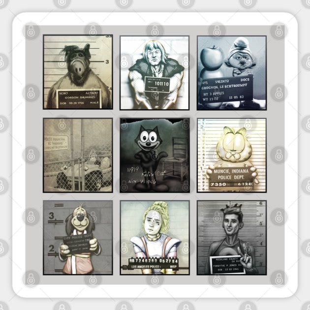 Celebrity Mugshot Collection - Mugshot - Sticker | TeePublic