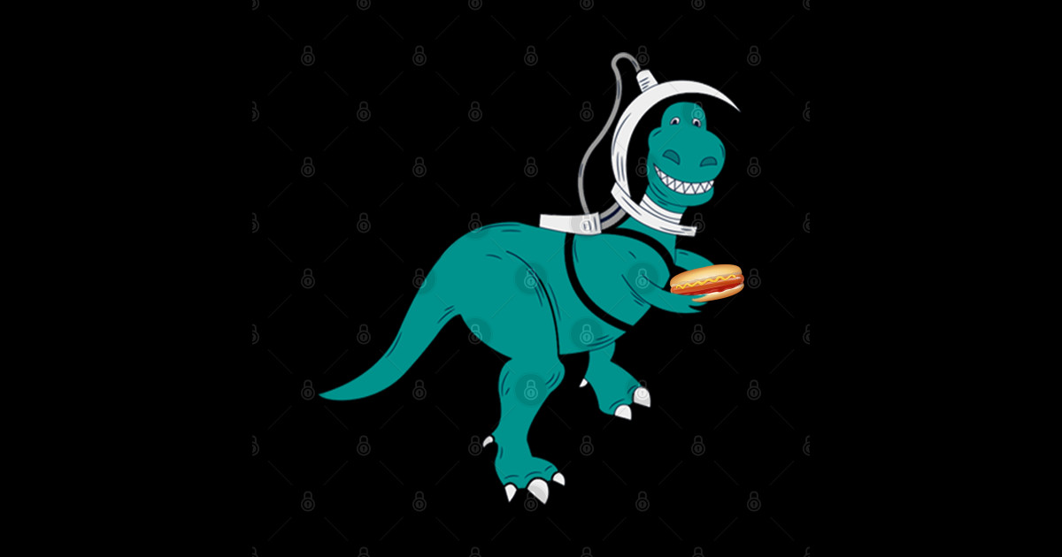 t Rex Eating Hot Dog - T Rex Eating Hot Dog - Posters and Art Prints ...