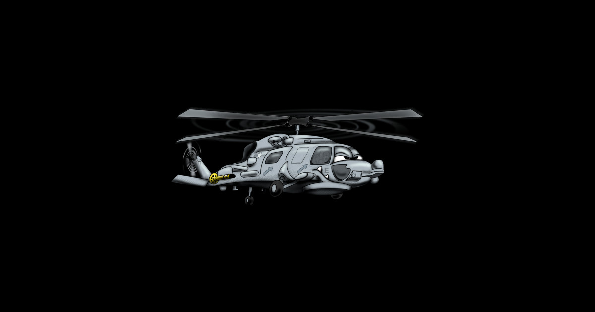 SH-60 Seahawk Military Helicopter Cartoon Illustration - Sh 60 Sea Hawk ...