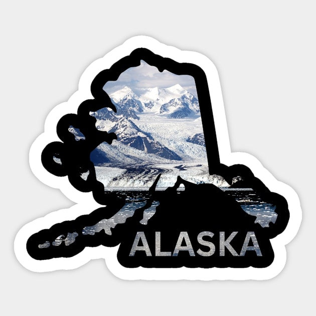 Alaska Map Outline - Alaska - Sticker | TeePublic