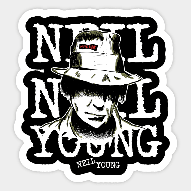 Neil Young Vintage - Neil Young - Sticker | TeePublic